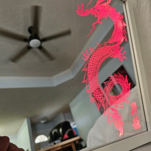 LED Lighted Mirror: Handmade Chinese Dragon Wall Hanger - Etsy
