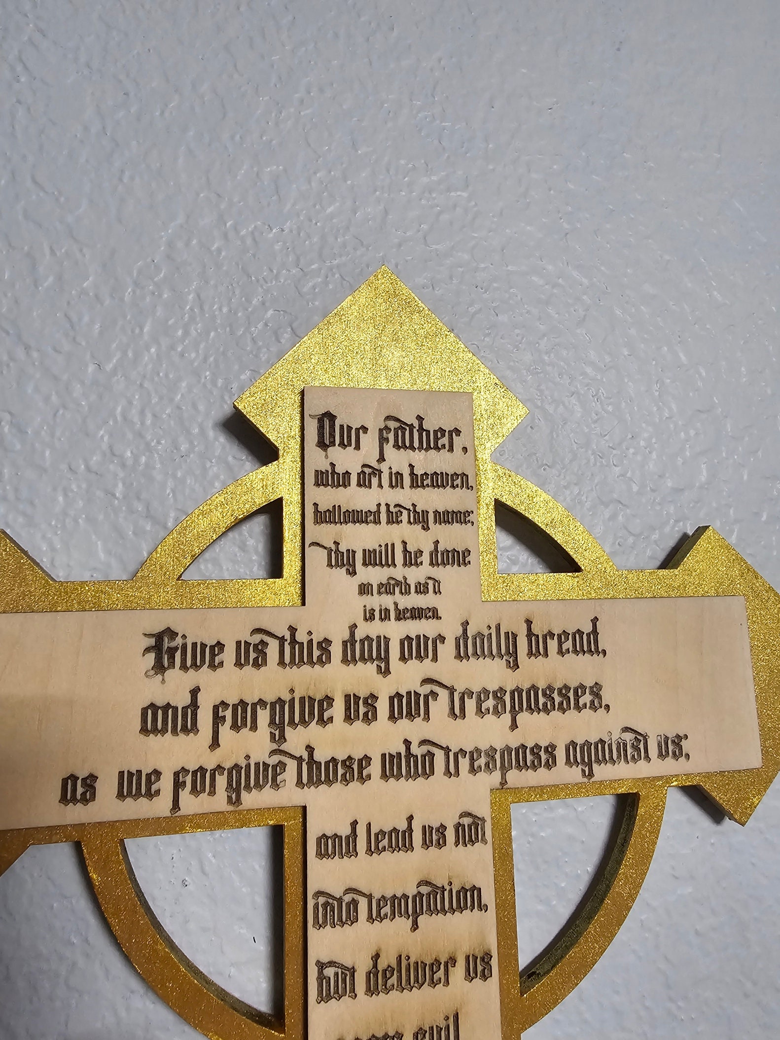 Our Father Prayer Cross Wall Hanging - Etsy