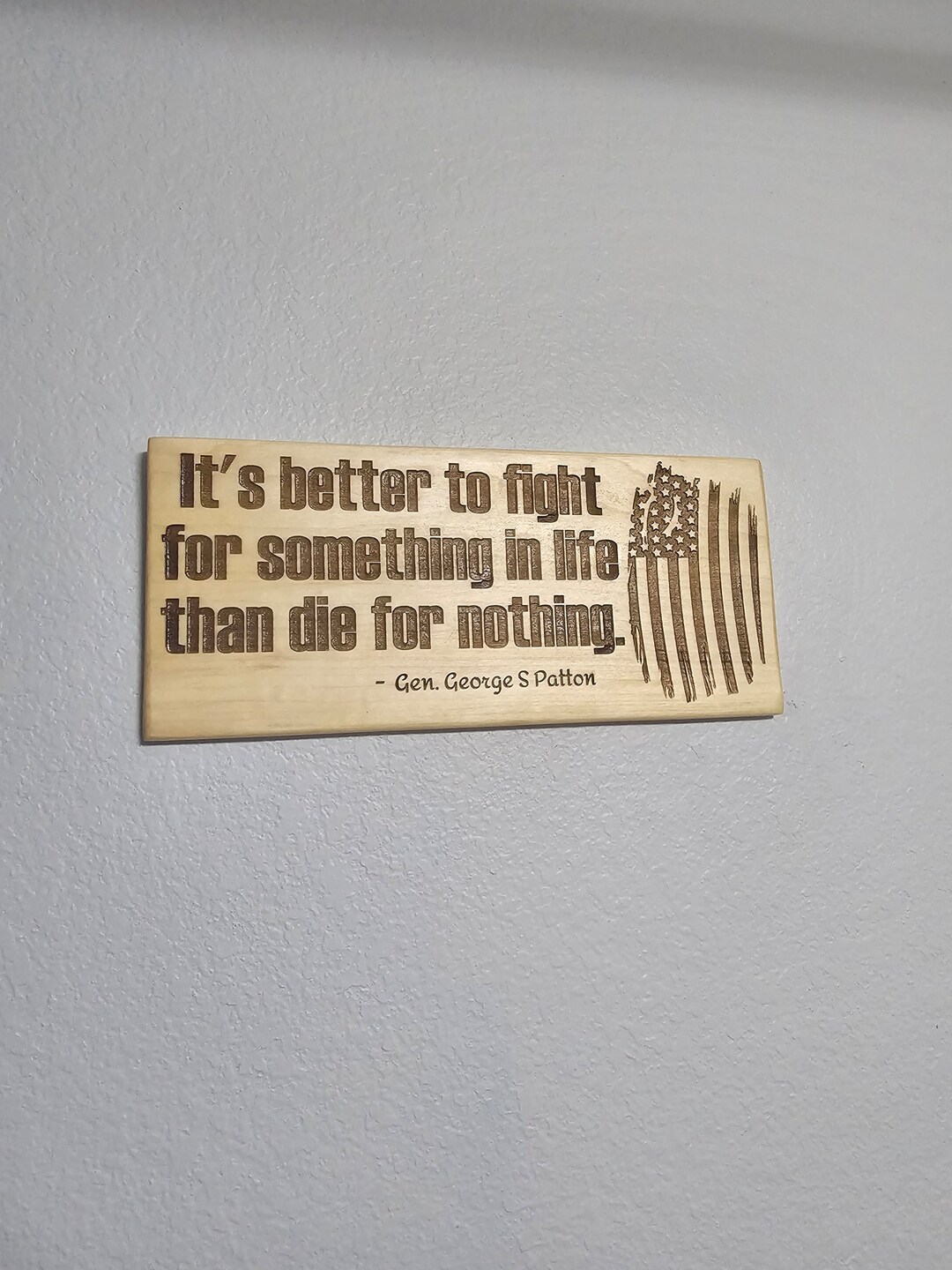 George S. Patton Quote Wood Sign: Golden Pecan Finish - Etsy