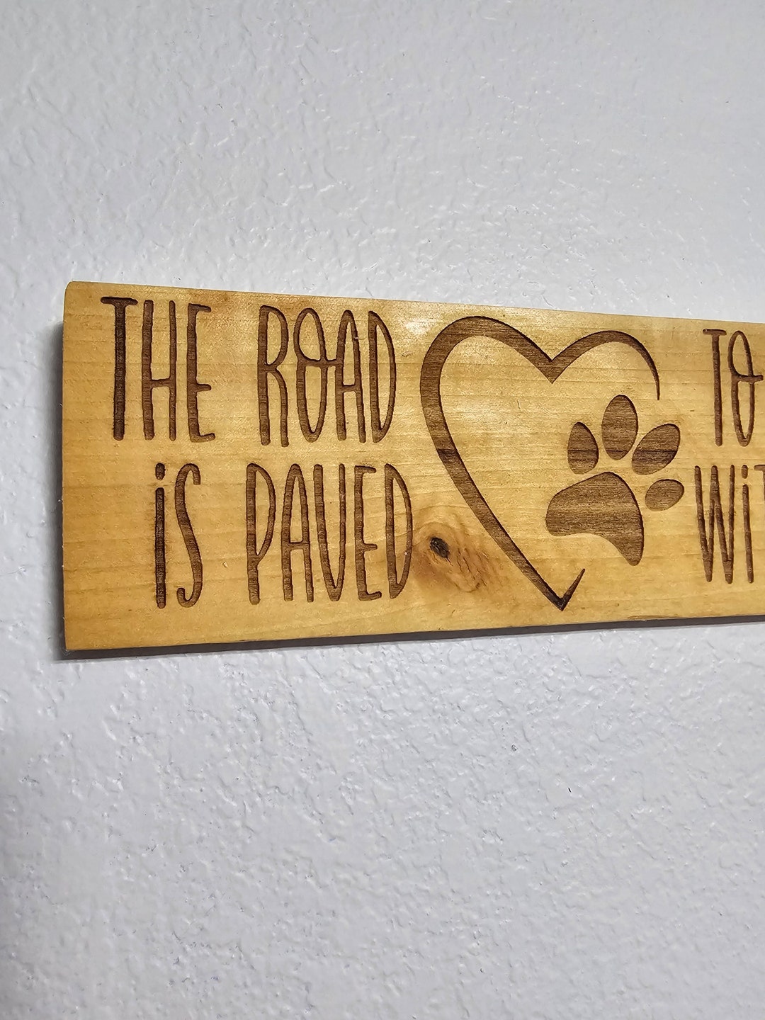 Reclaimed Wood Paw Print Sign: Dog Lover Decor - Etsy