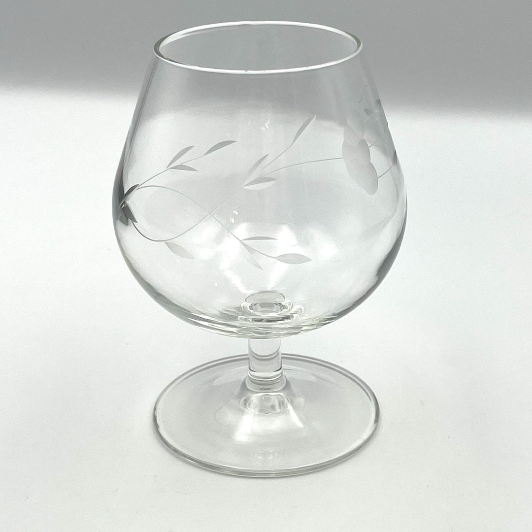 Vintage 1980s Princess House Heritage Brandy Snifter Etched Floral ...