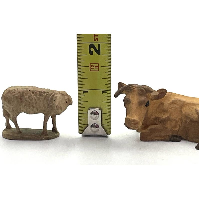 Kuolt Wood Nativity Cow /oxen & Sheep / Lamb – Hand Carved Germany ...
