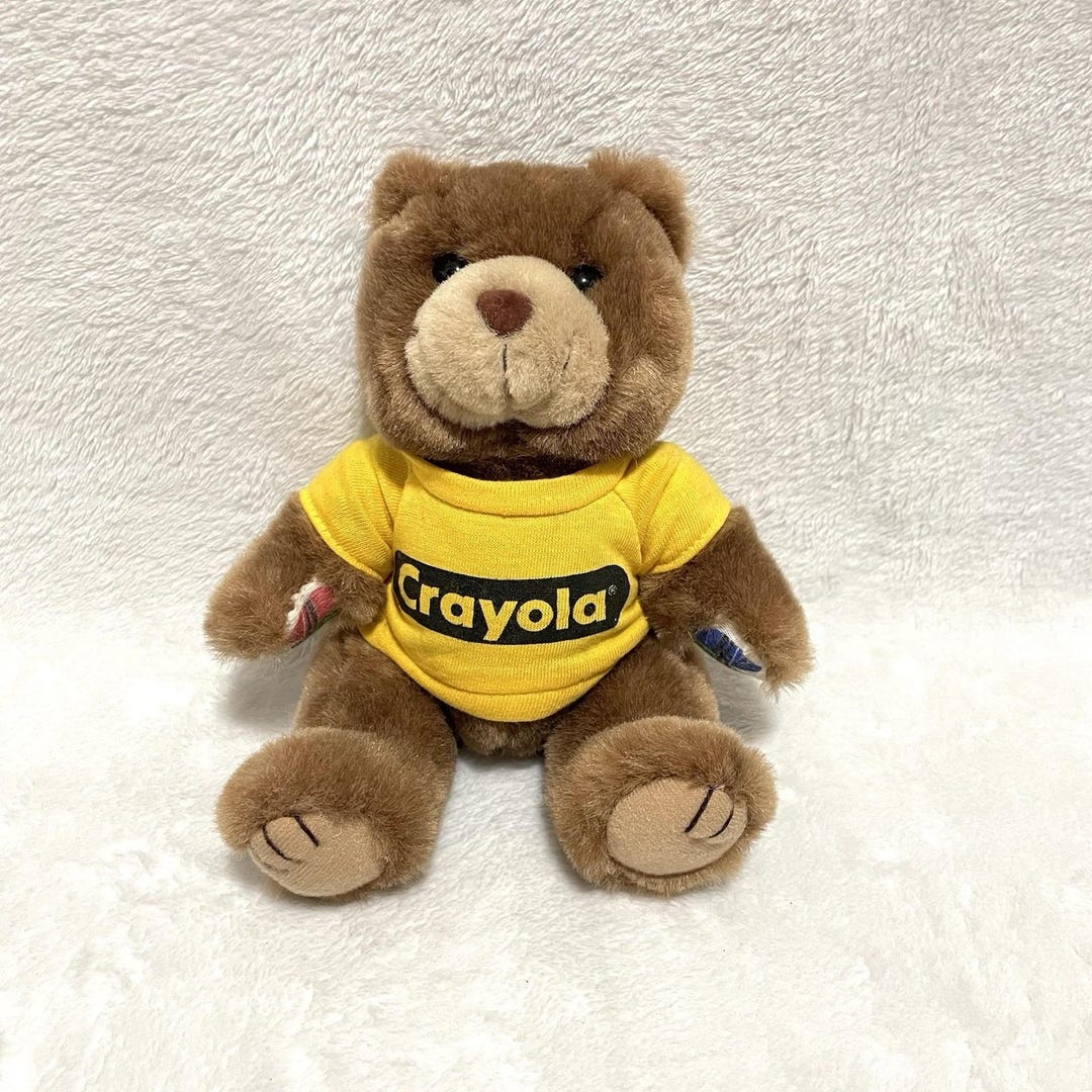 Vintage Rare Crayola Brown Teddy Bear With Crayon Paws 6.5" Art's Toy ...