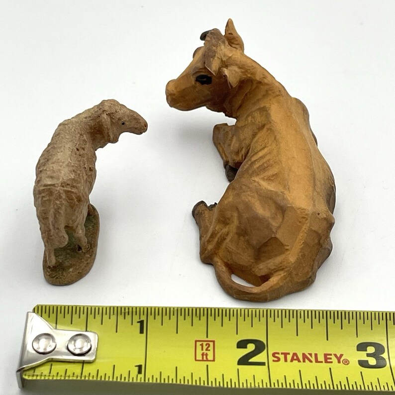 Kuolt Wood Nativity Cow /oxen & Sheep / Lamb – Hand Carved Germany ...