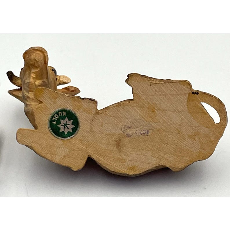 Kuolt Wood Nativity Cow /oxen & Sheep / Lamb – Hand Carved Germany ...