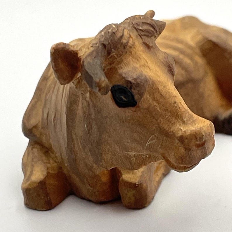 Kuolt Wood Nativity Cow /oxen & Sheep / Lamb – Hand Carved Germany ...