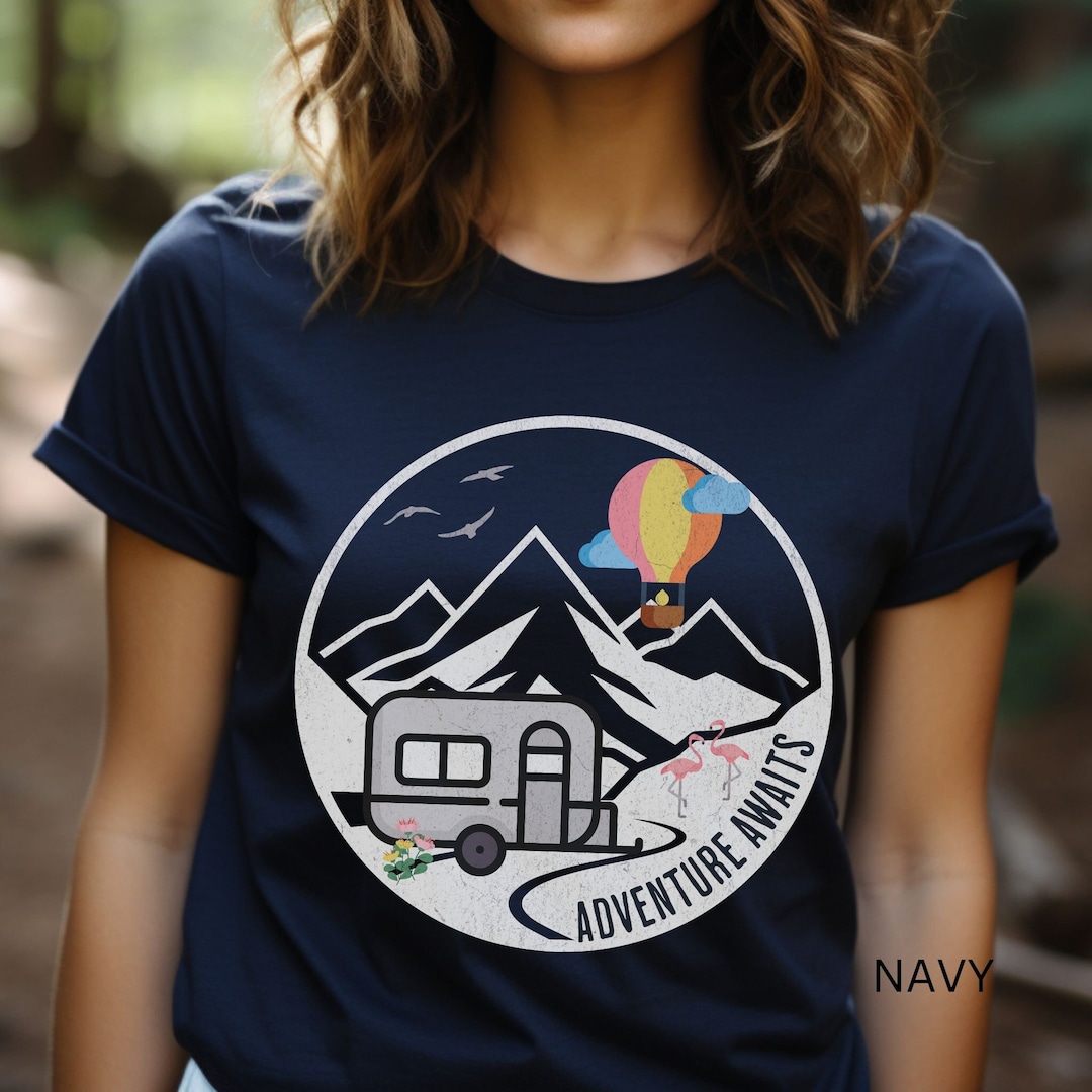 Adventure Awaits Camper Tshirt, Camping Shirt, Travel Trailer T-shirt ...
