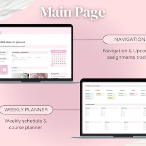 Notion Template Student Planner | IT Girl Aesthetic Notion Template ...