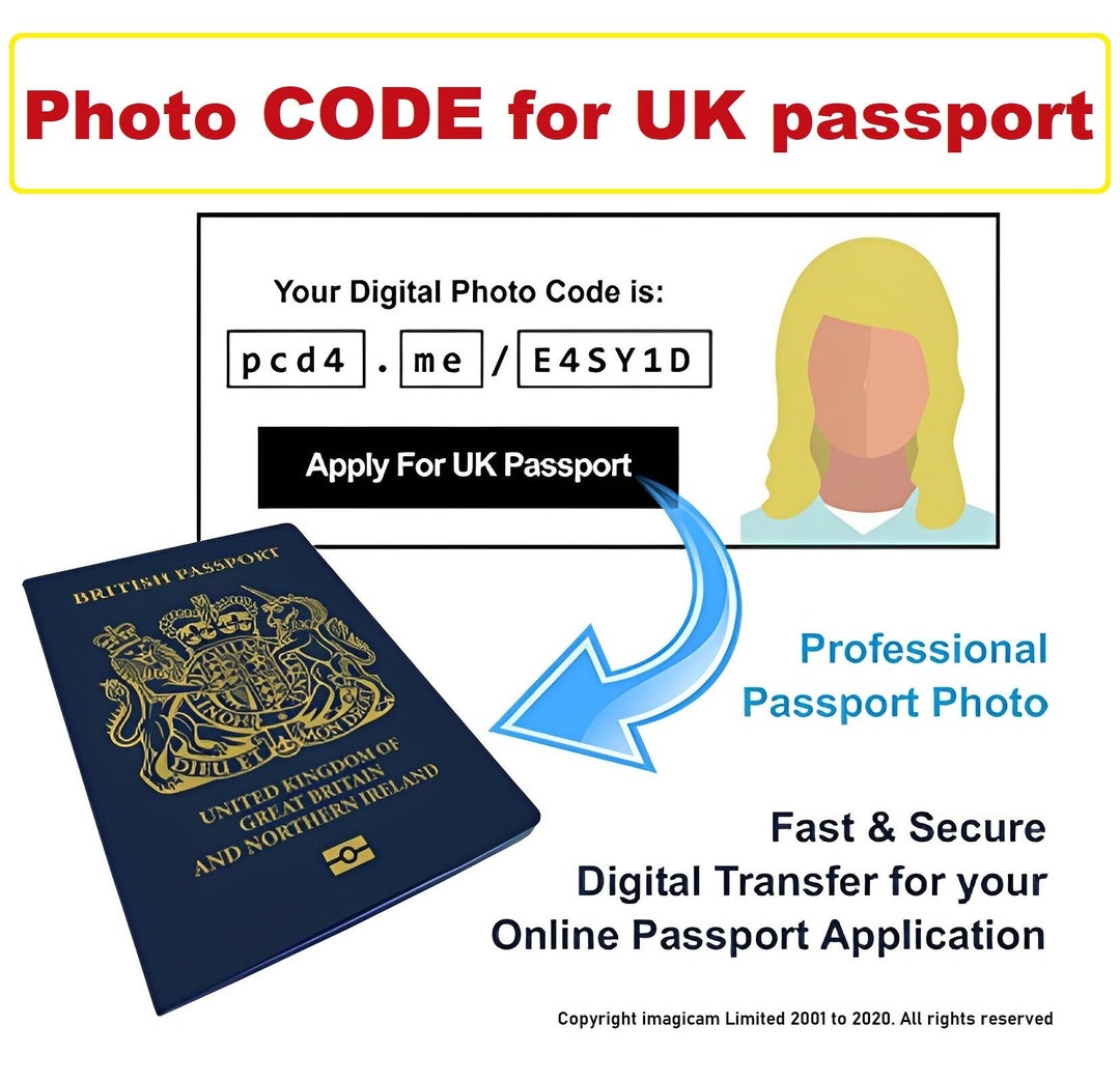 CODE for UK Passport Photo Online, Worldwide Delivery by Email - Etsy