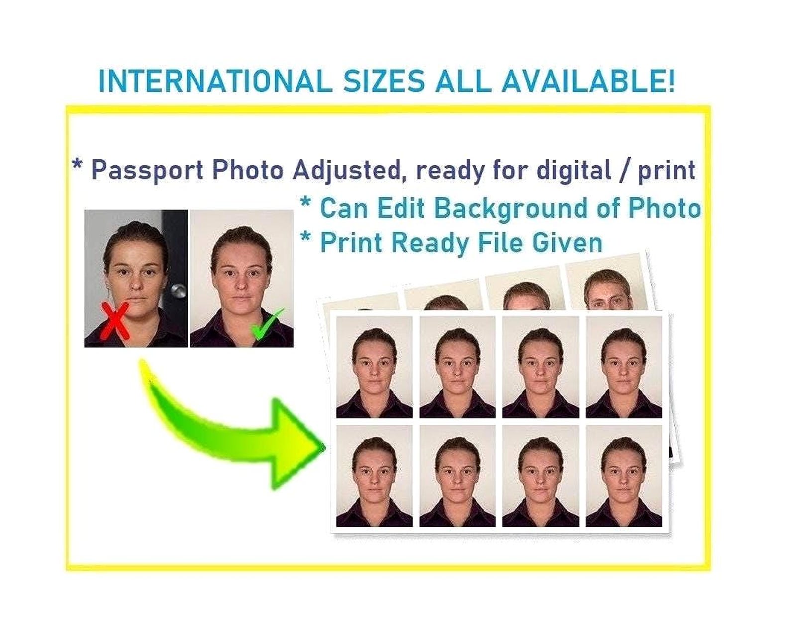 Passport & Visa Photo, Worldwide Delivery Digitally by Email, We Can ...