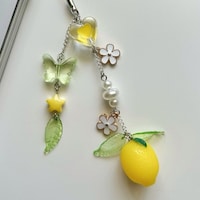 Handmade Crochet Mini Lemon Keychain - Cute Bag Charm - Etsy