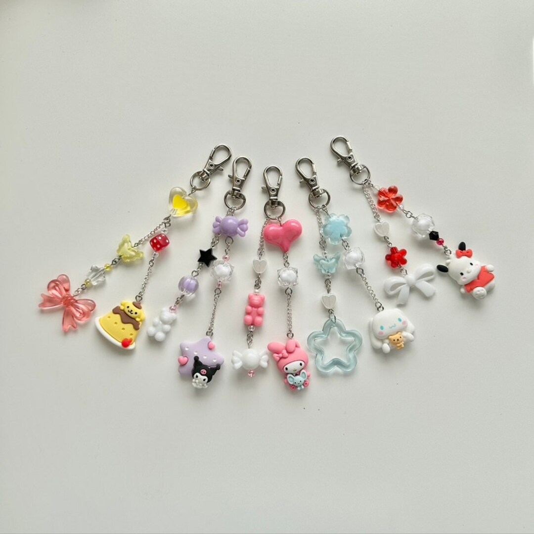 Cute Sanrio Themed Keychains - Etsy