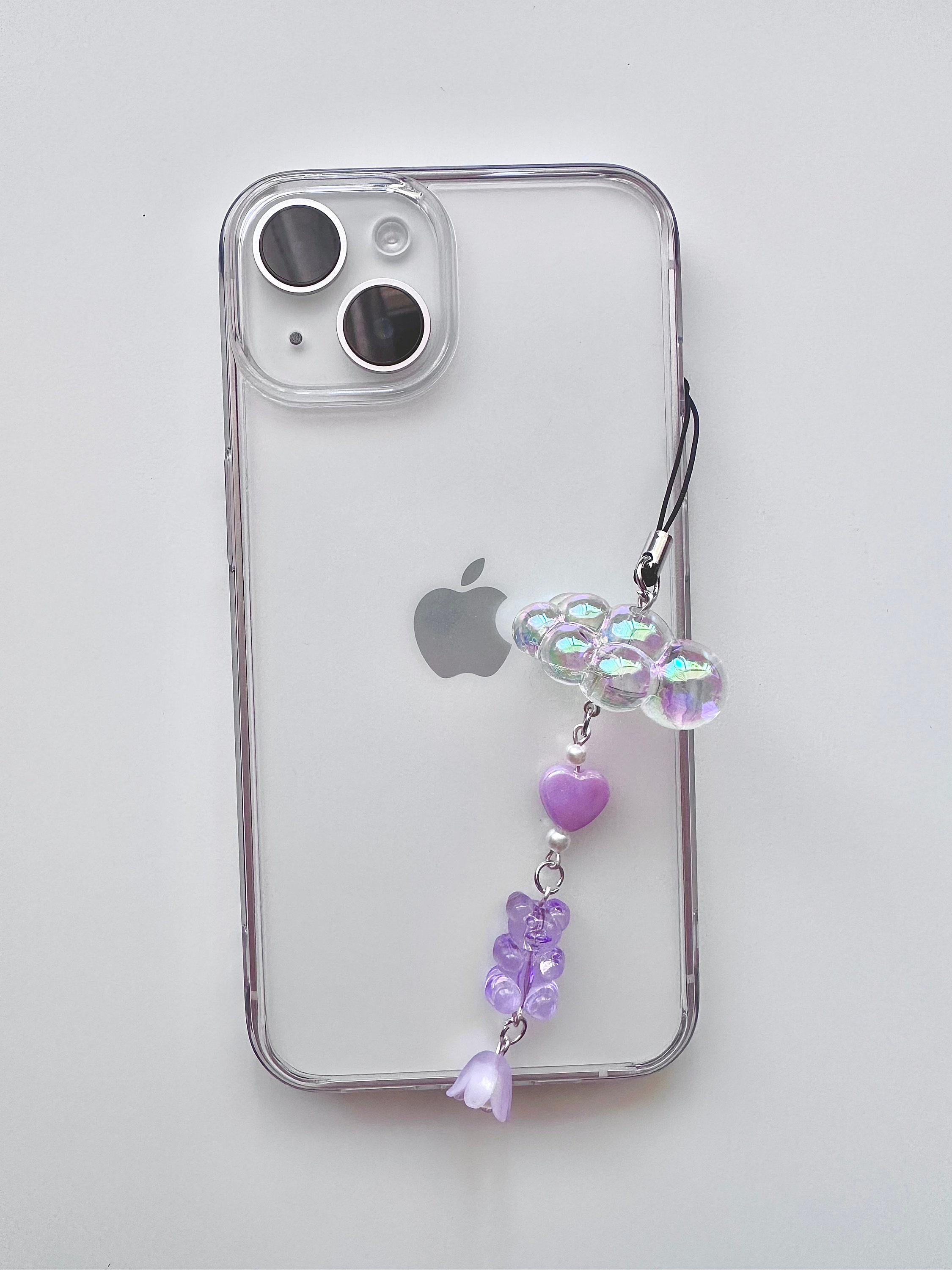 Clear Cloud Phone Charm, Original Design, Whimsy, Cute, Phone Charm ...