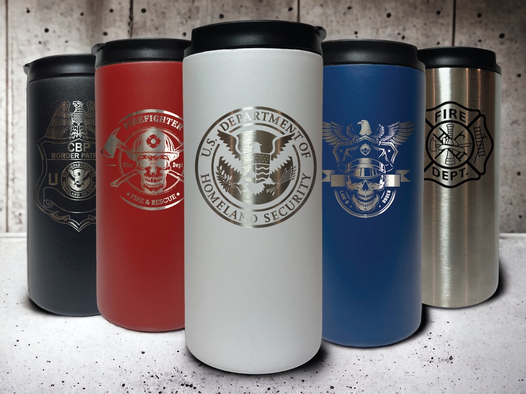 First Responder Custom Gift Police Tumbler Laser Engraved Firefighter ...
