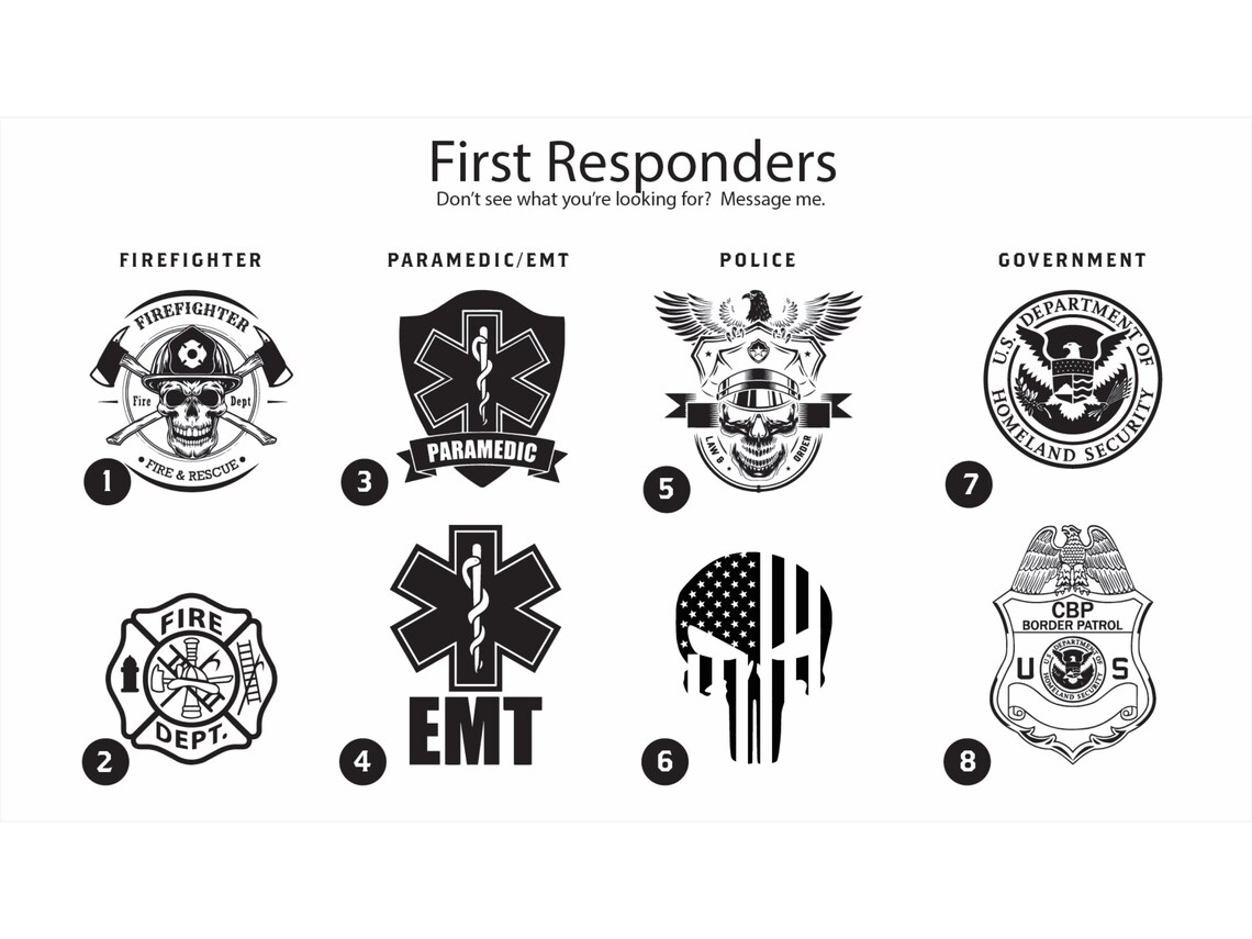 First Responder Custom Gift Police Tumbler Laser Engraved Firefighter ...