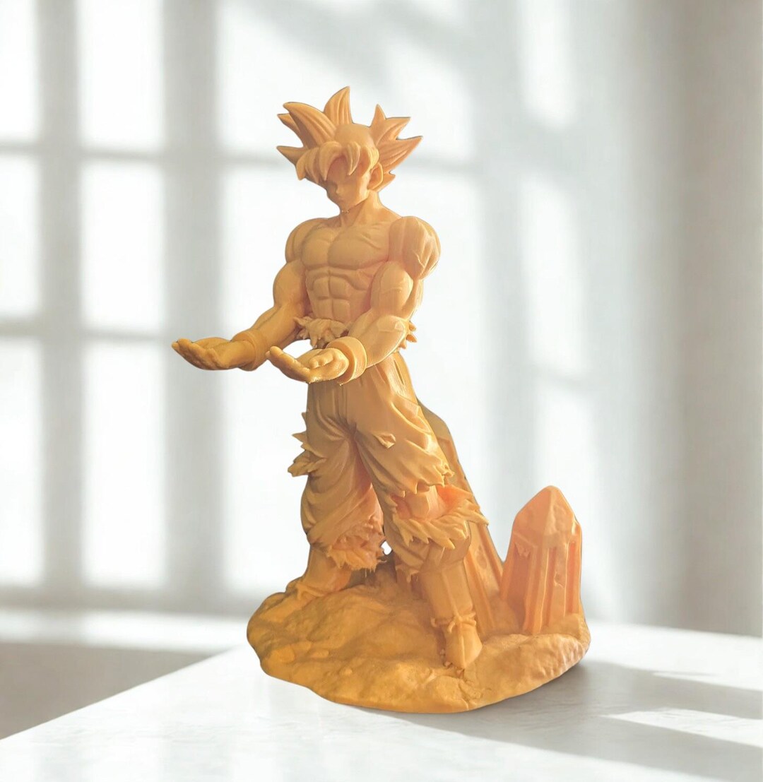 Goku Controller & Phone Holder – 3D Printed Anime Stand – Desk Display ...