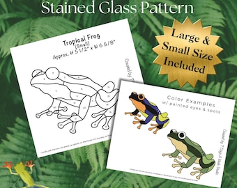 Stained Glass Pattern- Frog- PDF- Digital Download- Suncatcher - Etsy