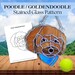 Poodle / Goldendoodle Dog Stained Glass Pattern Printable Digital ...