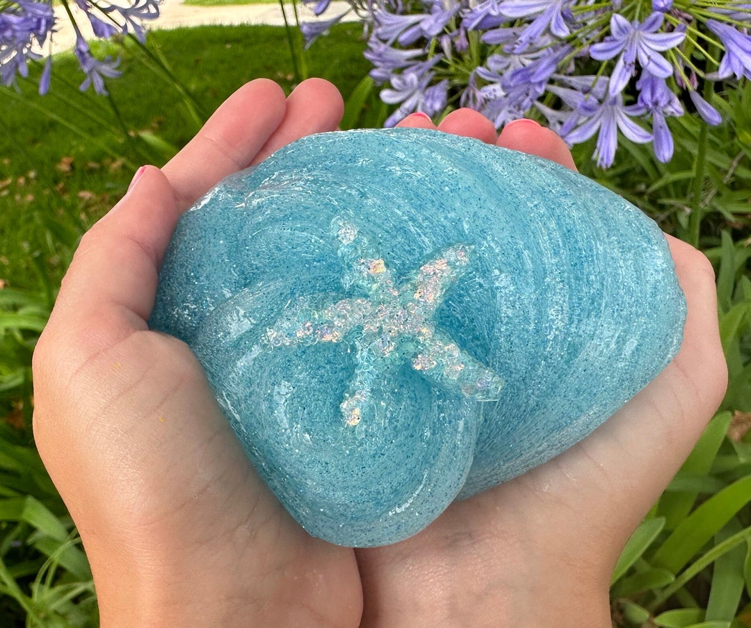 Sparkling Ocean Blue Clear Shimmer Slime Sea Charms - Etsy