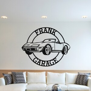 1974 Corvette Car Sign Personalized Car Wall Decor Name Sign - Etsy