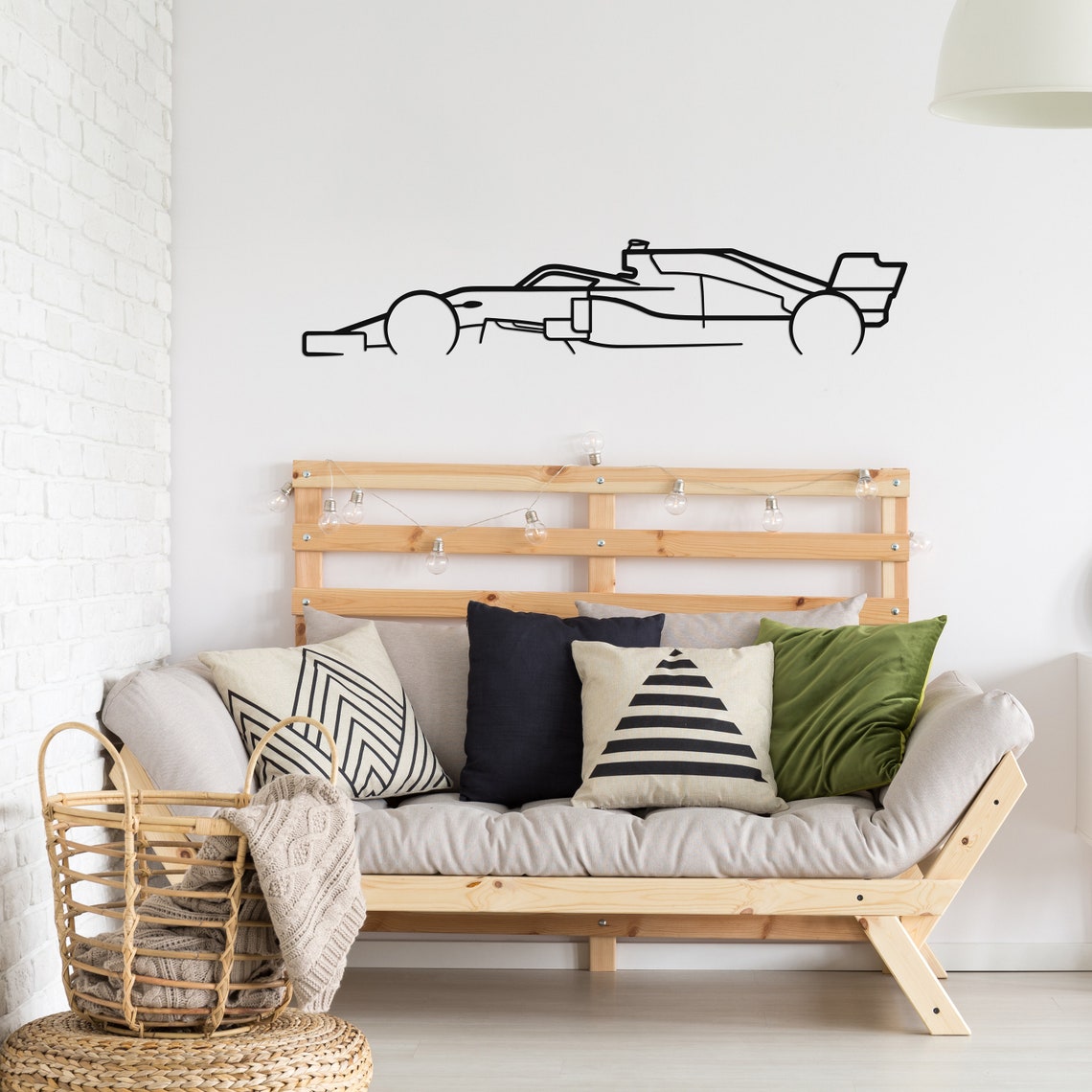 Formula 1 Lover's Wall Art, Sleek Sport Car Silhouette Decoration ...