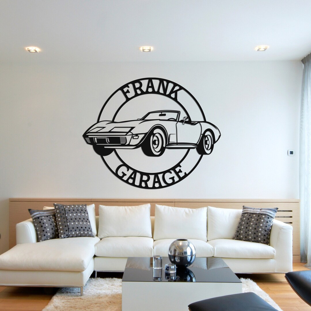 1974 Corvette Car Sign Personalized Car Wall Decor Name Sign - Etsy