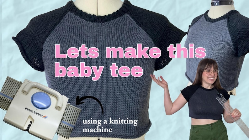 Machine Knit Baby Tee Pattern: Any Size, Youtube Tutorial (PDF Pattern ...