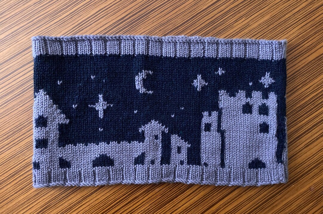 Castle Cowl Knitting Pattern: Machine Knit With Youtube Tutorial (PDF ...