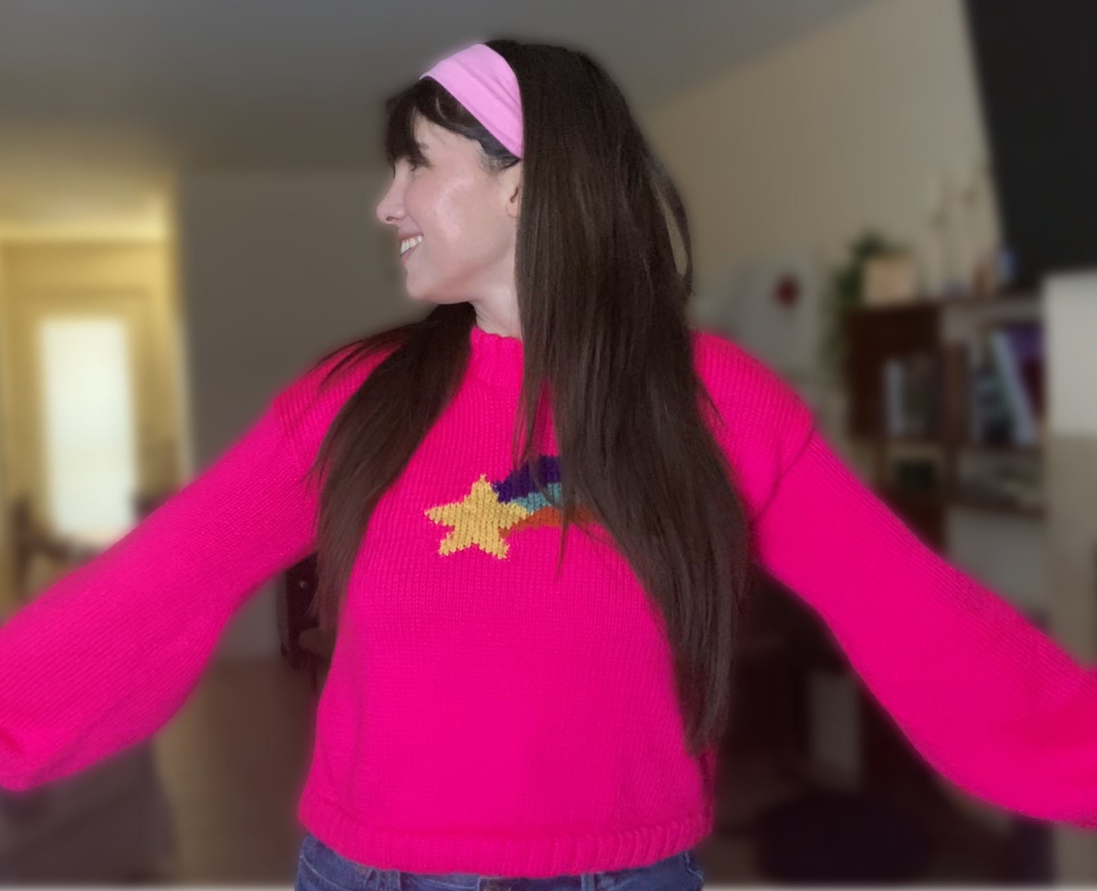 Mable's Star Sweater Machine Knitting Pattern: Gravity Falls Inspired ...
