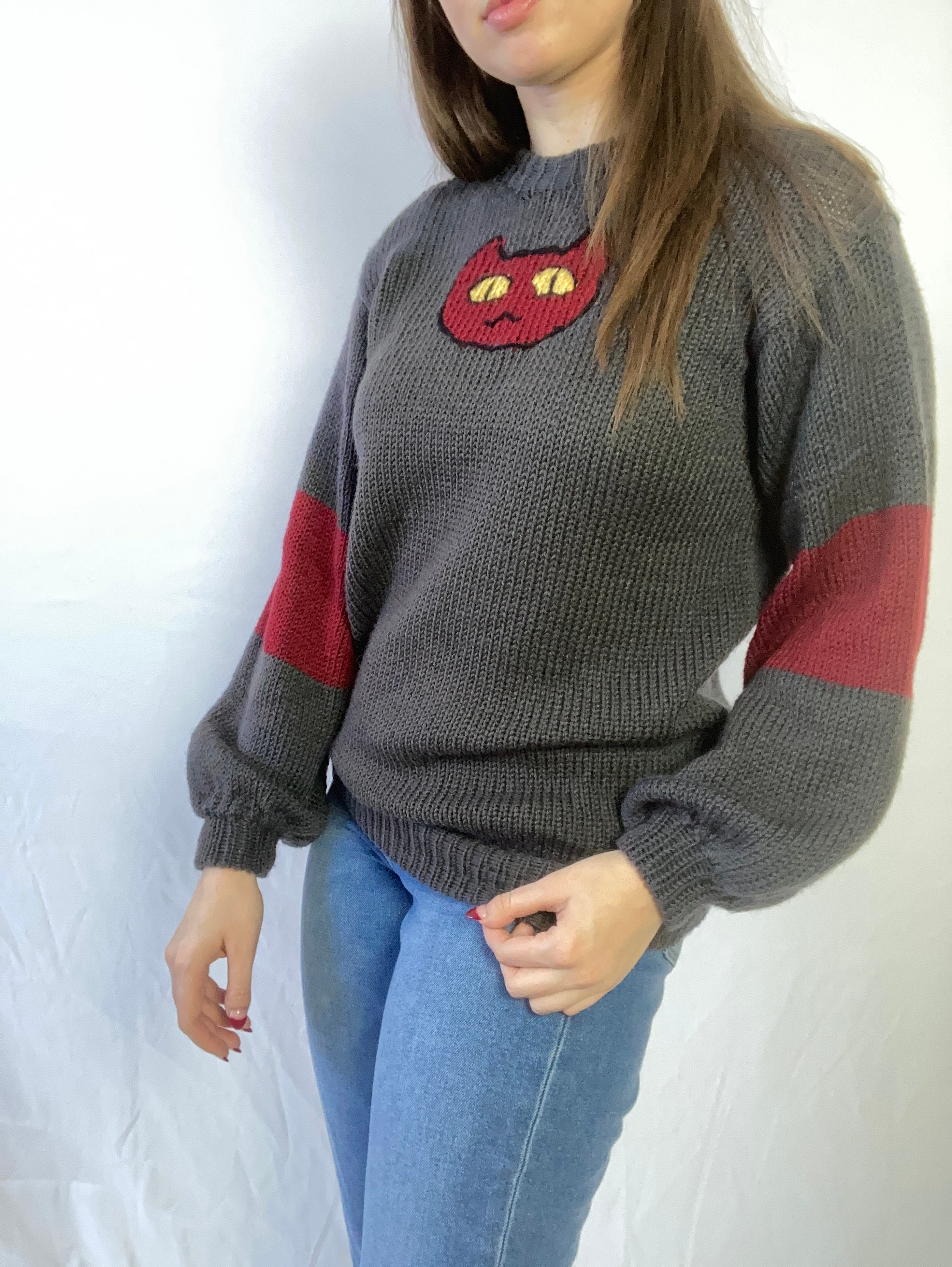 Marcy's Cat Sweater* MACHINE Knitting Pattern* Marceline the Vampire ...