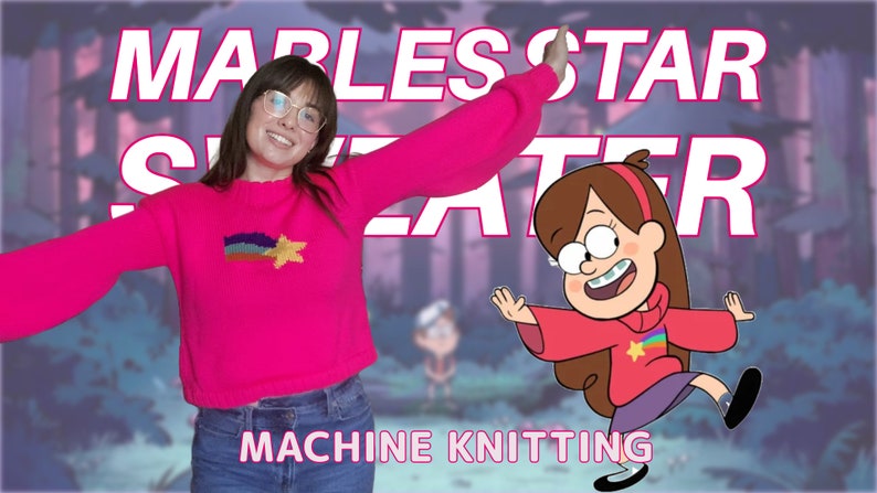 Mable's Star Sweater Machine Knitting Pattern: Gravity Falls Inspired ...