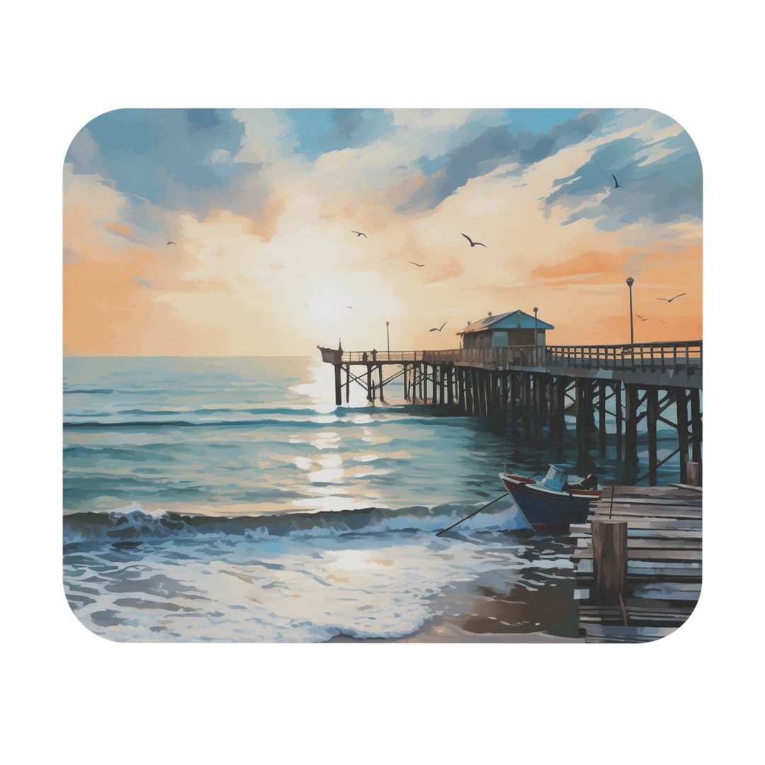 Pier Beach Scene Mouse Pad (rectangle) - Etsy
