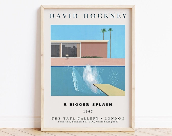 DAVID HOCKNEY 'A Bigger Splash' Hand Numbered Print C1994 limited ...