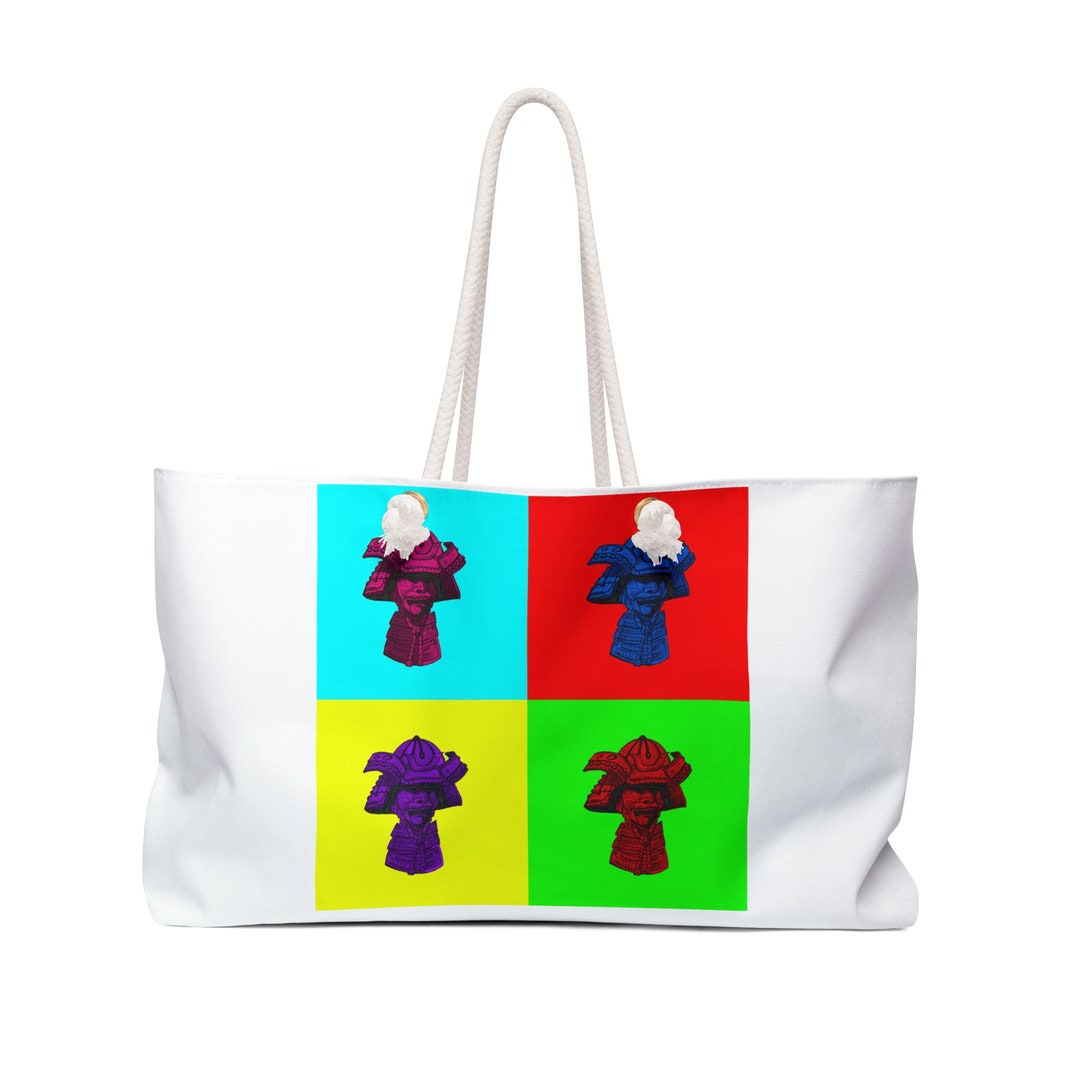 Samurai Helmet: Neon Pop-art - Weekender Bag - Etsy