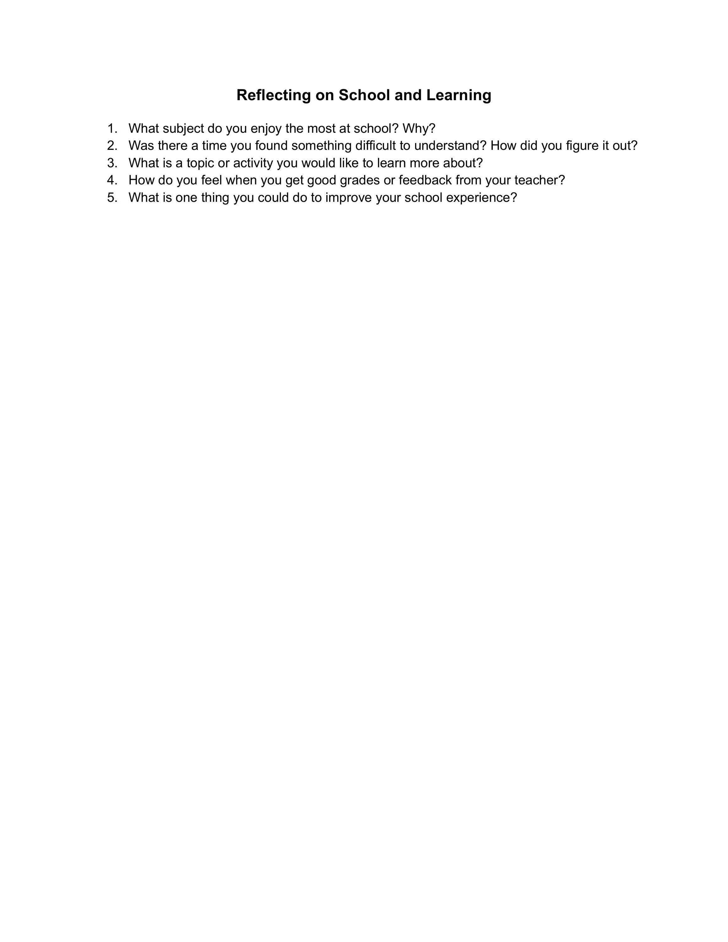 Reflection Questions for Kids, Therapy Questions, Counseling and Social ...