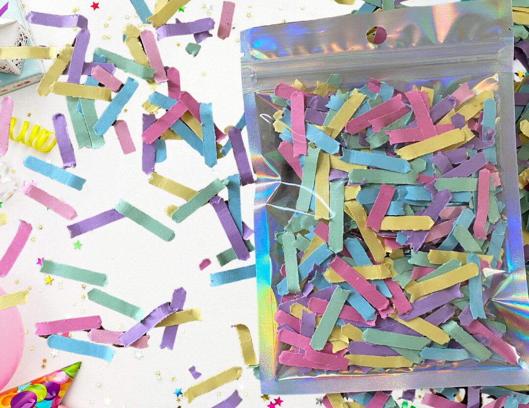 Pastel Shredded Paper Confetti – 15g Biodegradable Spring Confetti ...