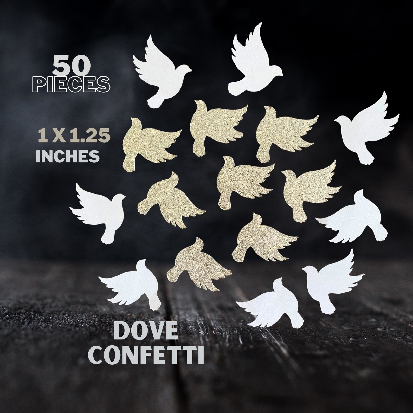 Baptism Confetti Set | Christening | Doves, Angels, Cross | 52 Pieces ...