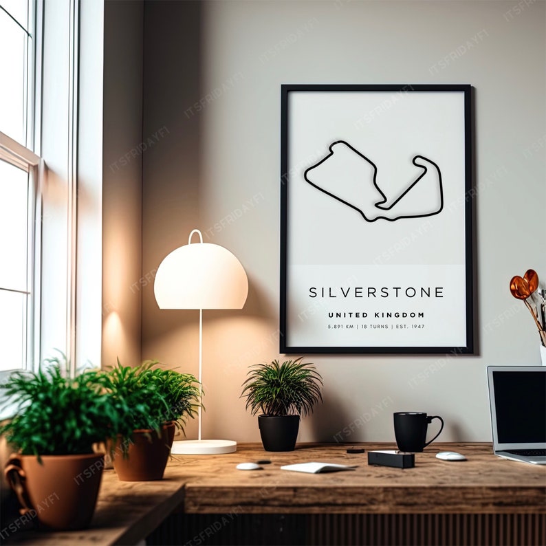 Silverstone Formula 1 Circuit Print | Digital Download | F1 Track Wall ...