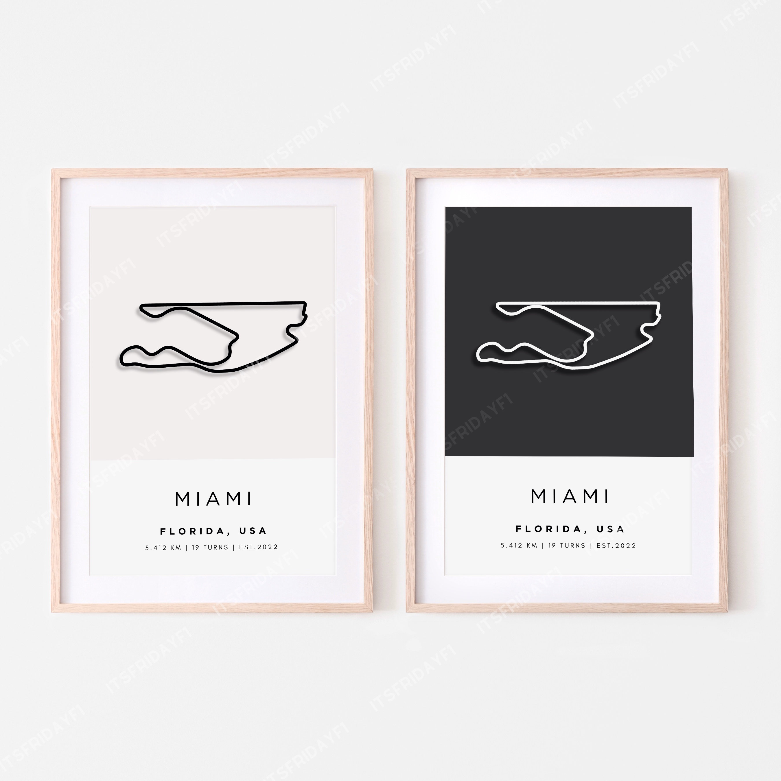 Miami Formula 1 Circuit Print | Digital Download | F1 Track Wall Art ...