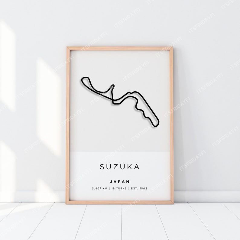 Japan Formula 1 Circuit Print | Suzuka | Digital Download | F1 Track ...