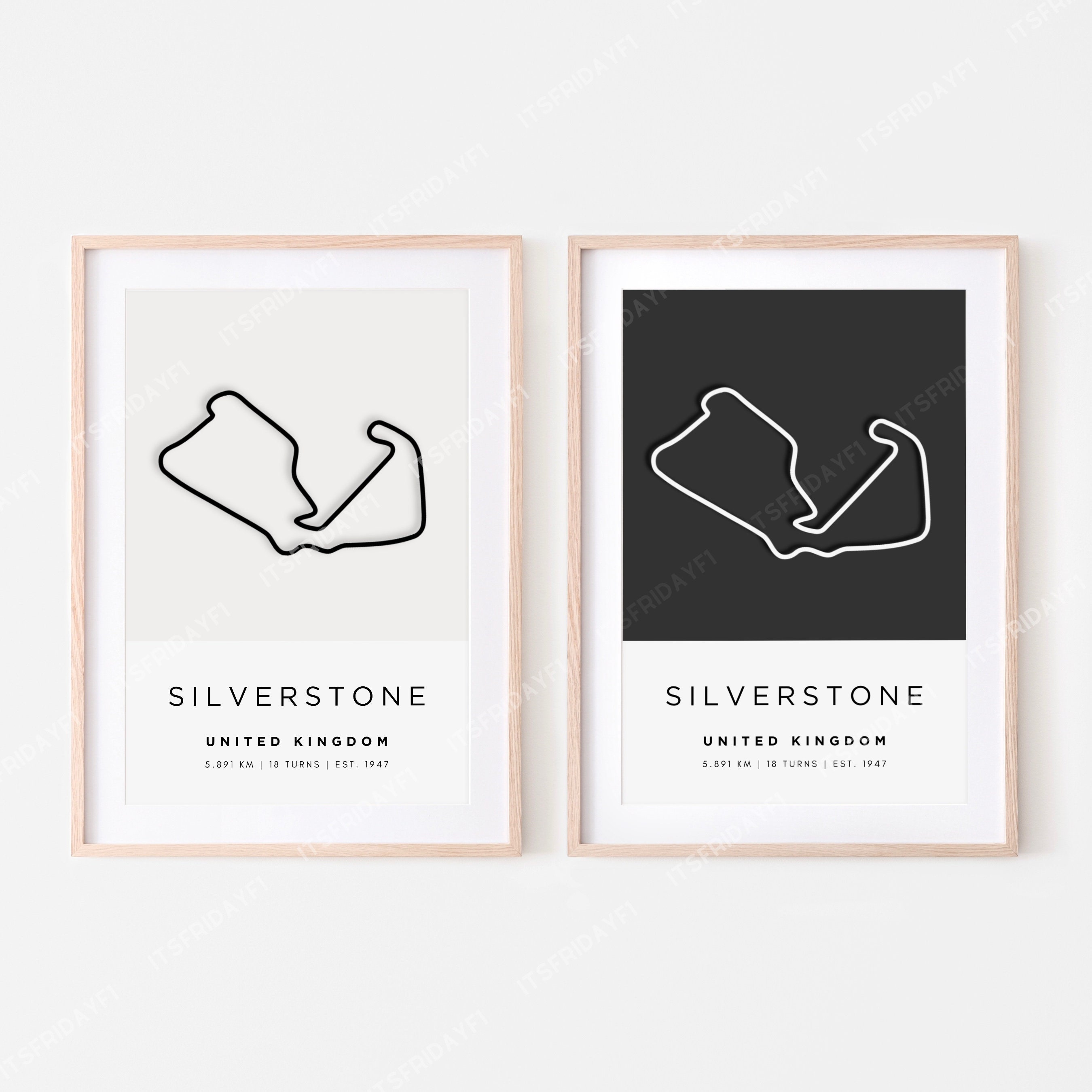 Silverstone Formula 1 Circuit Print | Digital Download | F1 Track Wall ...
