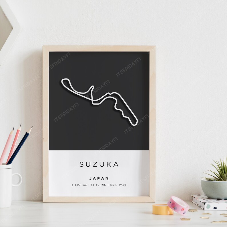 Japan Formula 1 Circuit Print | Suzuka | Digital Download | F1 Track ...