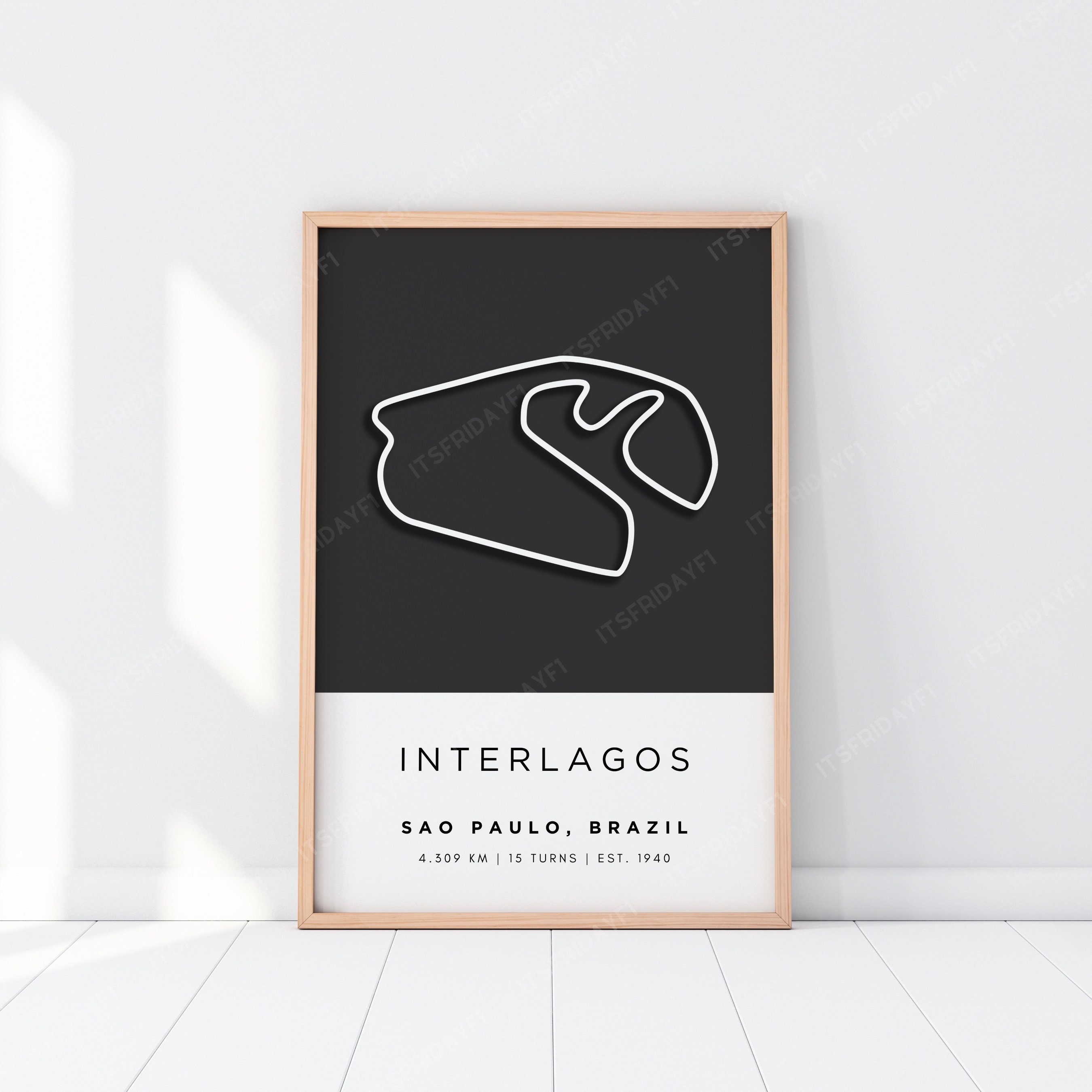Brazil Formula 1 Circuit Print | Interlagos | Digital Download | F1 ...