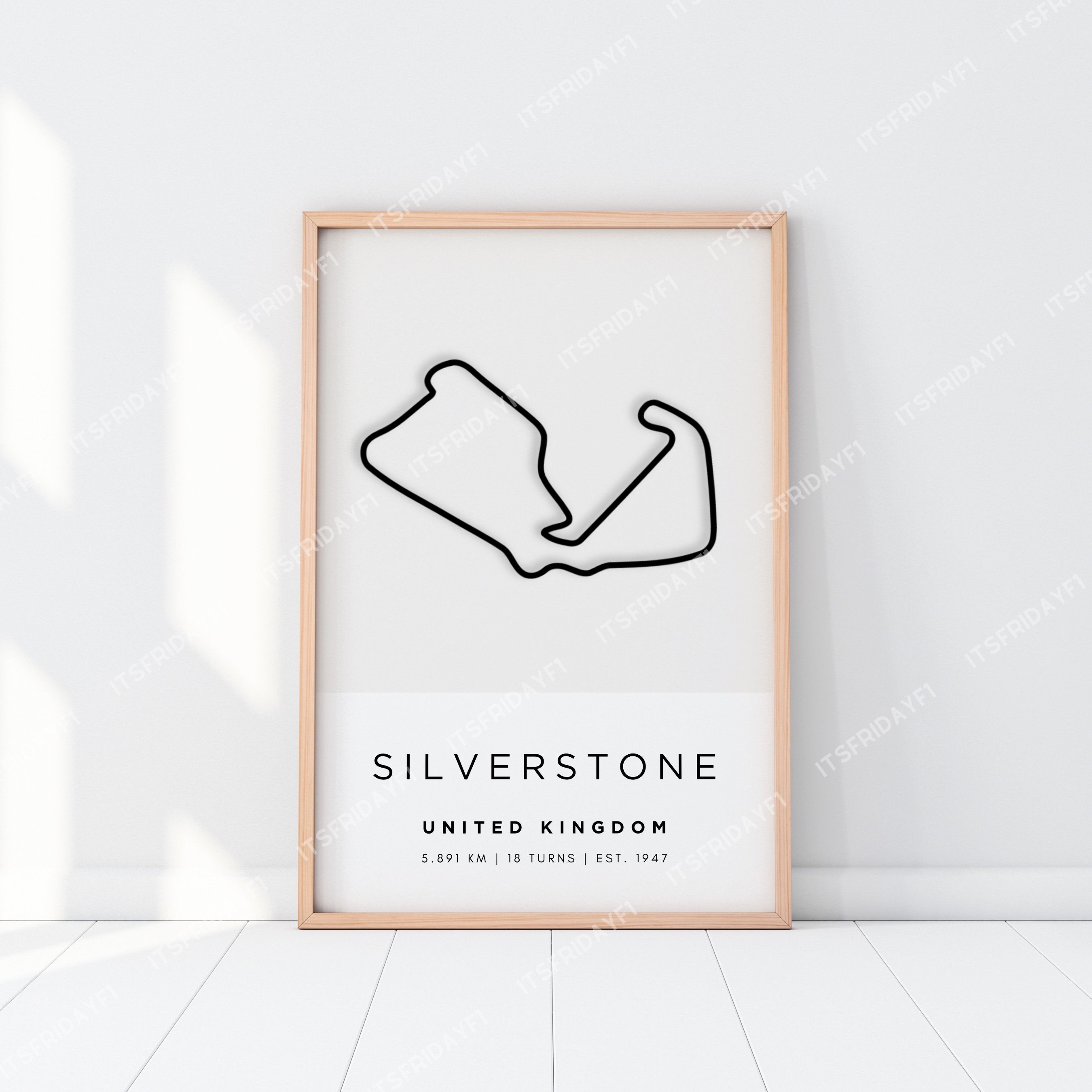 Silverstone Formula 1 Circuit Print | Digital Download | F1 Track Wall ...