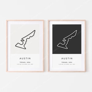 Austin Formula 1 Circuit Print | Circuit of the Americas | Digital ...
