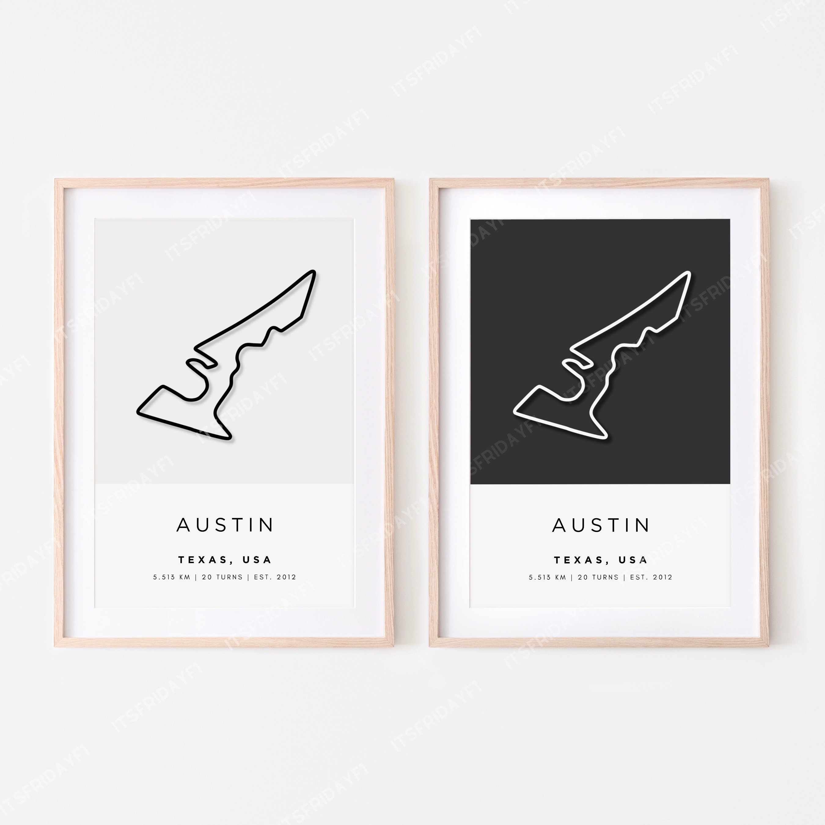 Austin Formula 1 Circuit Print Circuit of the Americas Digital Download ...