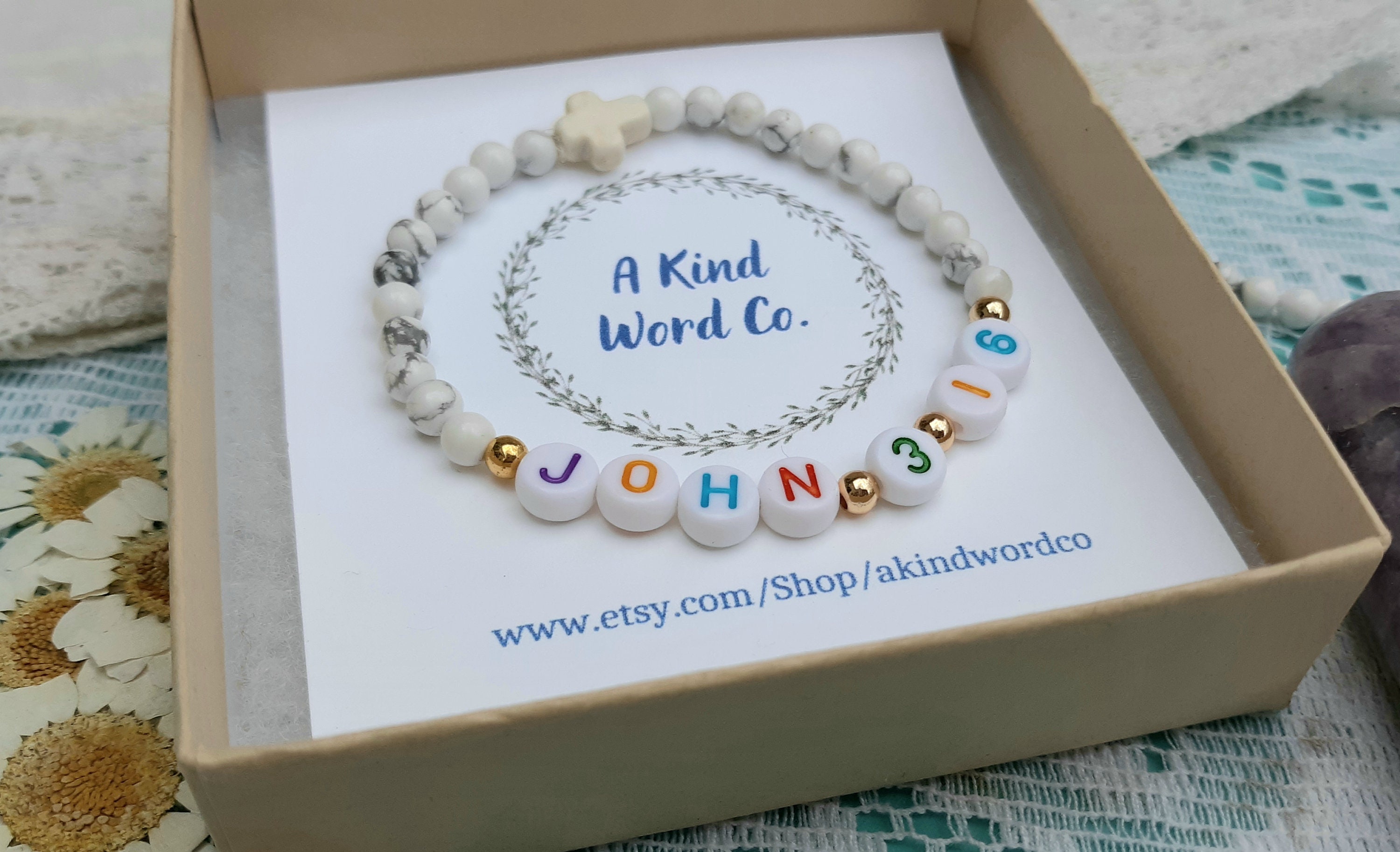 John 3 16 Bible Verse Bracelet, for God so Loved the World, Scripture ...