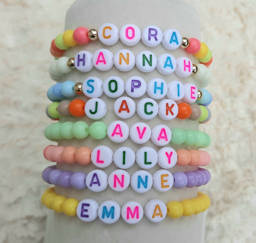 Kids Personalized Name Bracelets-custom Children's Bracelet -kids ...