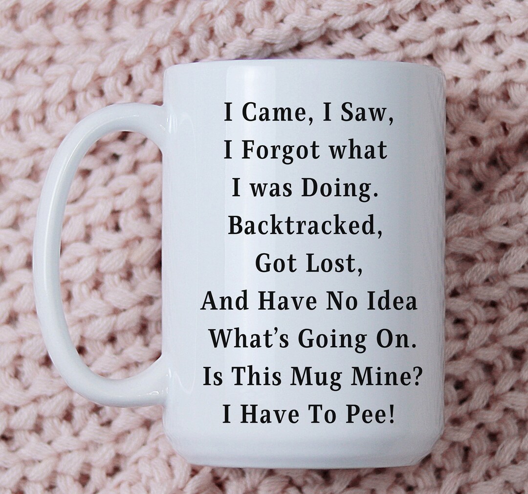 Funny Adhd Mug, I Came I Saw I Forgot Mug, Gift for Grandma, Gift for ...