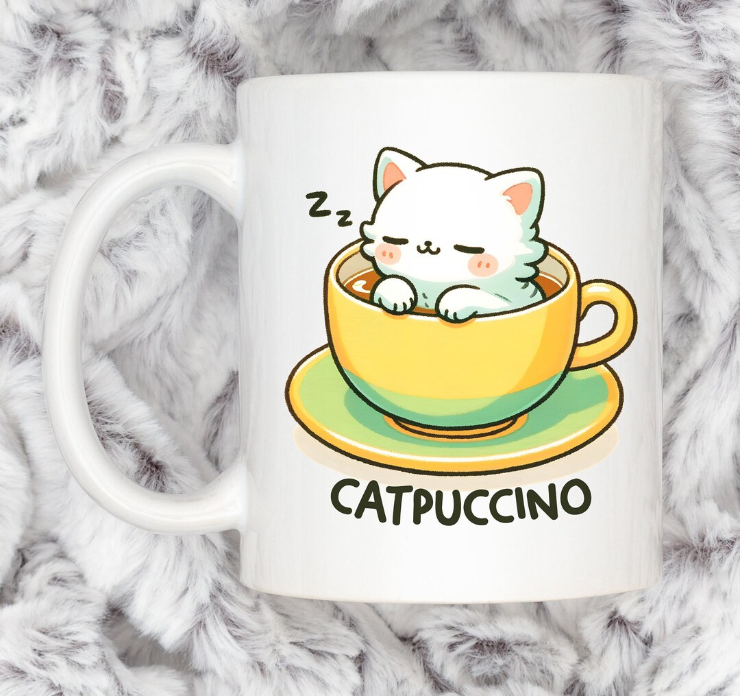 Catpuccino Coffee Mug, Cat and Coffee Lover, Gift for Cat Owner, Cat ...